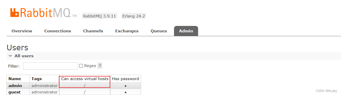 RabbitMQ异常：ACCESS_REFUSED - Login was refused using authentication mechanism PLAIN.-CSDN博客