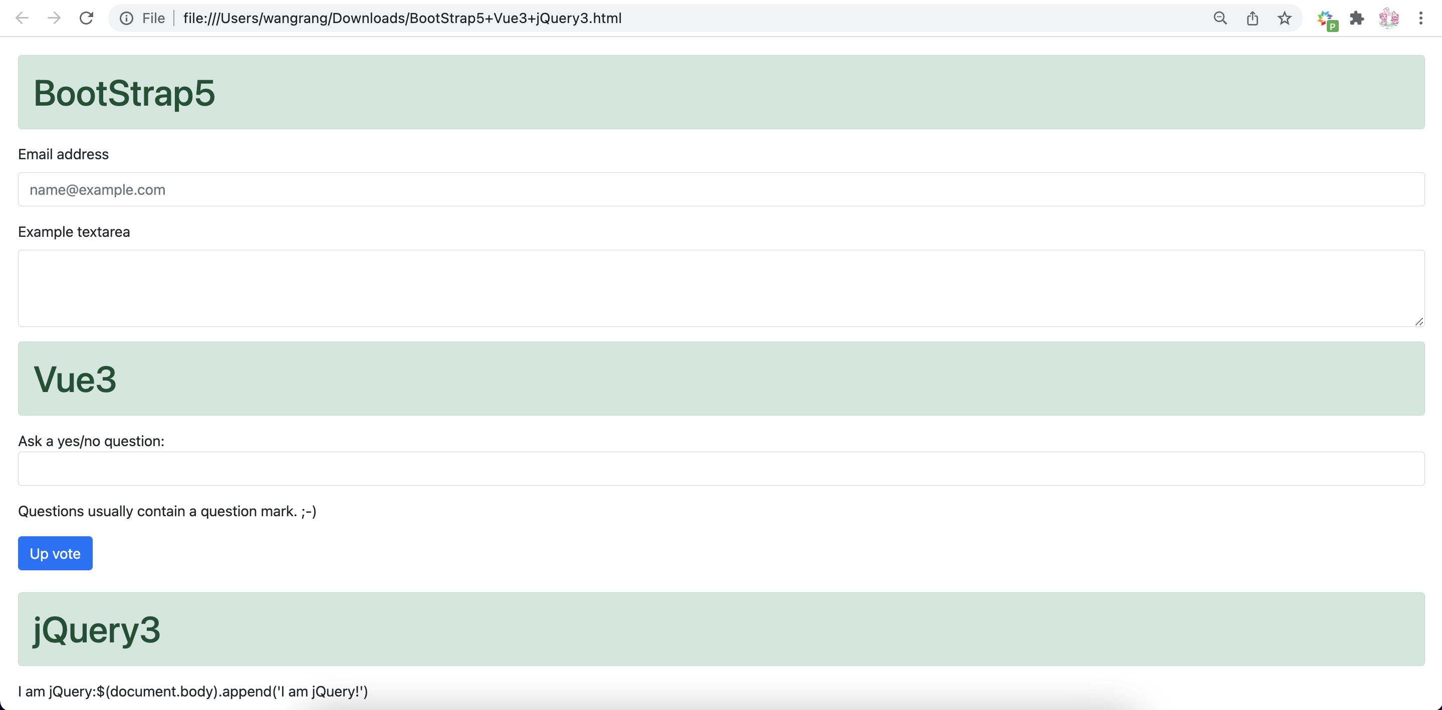 集成bootstrap5 Vue3 Jquery3 无node、npm、yarn、webpack，依靠nginx原生运行 兼容php环境 Vue3 Bootstrap5 组件库 Csdn博客