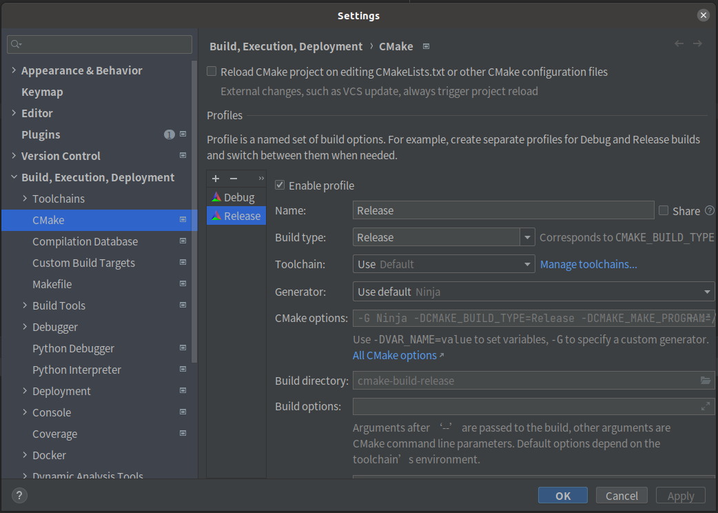 clion创建cmake项目，同时配置运行和调试模式及设置运行时命令行参数方法_clion edit configuration怎么配置-CSDN博客