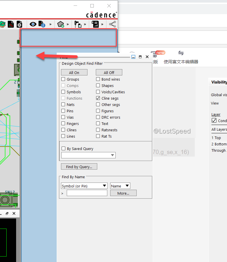 Cadence Allegro17.4 的option页和Find和Visibity页平铺_allegro pcb designer find窗口-CSDN博客