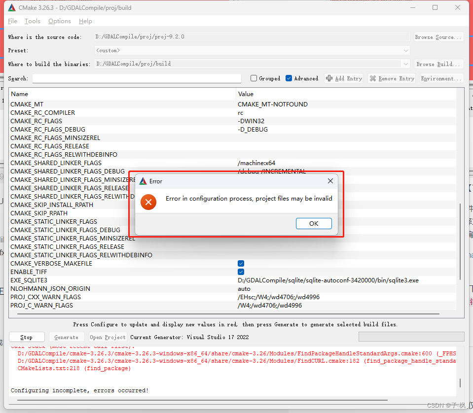 Win11下基于cmake-3.26.3 完美编译 proj-9.2.0 源码_proj9需要tiff-CSDN博客