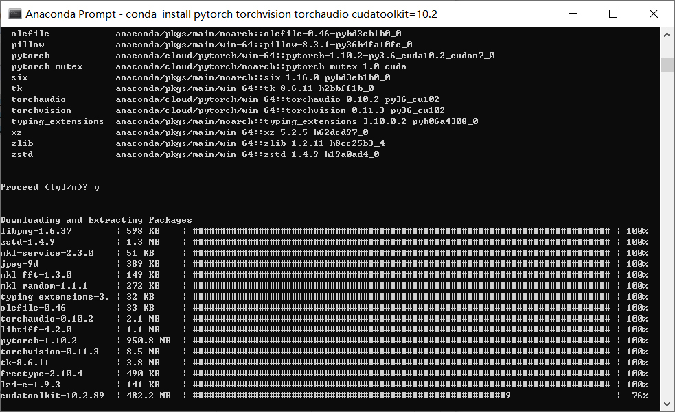 安装pytorch错误：CondaHTTPError: HTTP 000 CONNECTION FAILED for url ＜https://mirrors.tuna.tsinghua ...