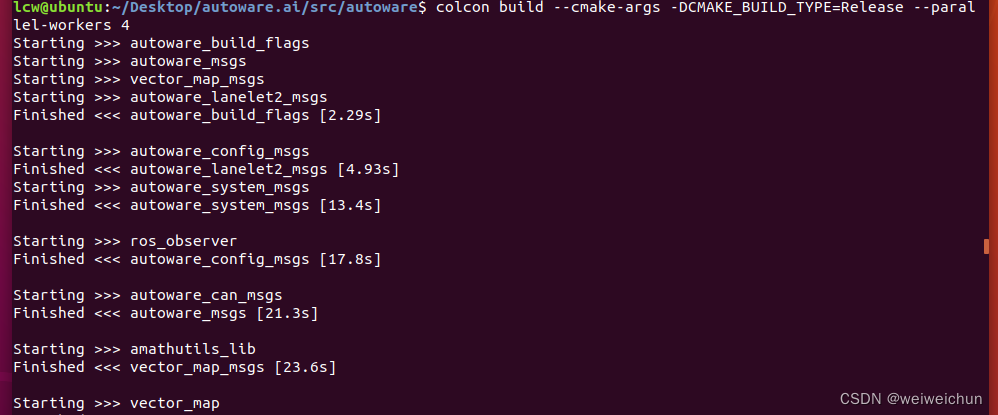 编译autoware.ai出错，报colcon build: Duplicate package names not supported_error:colcon:colcon build ...