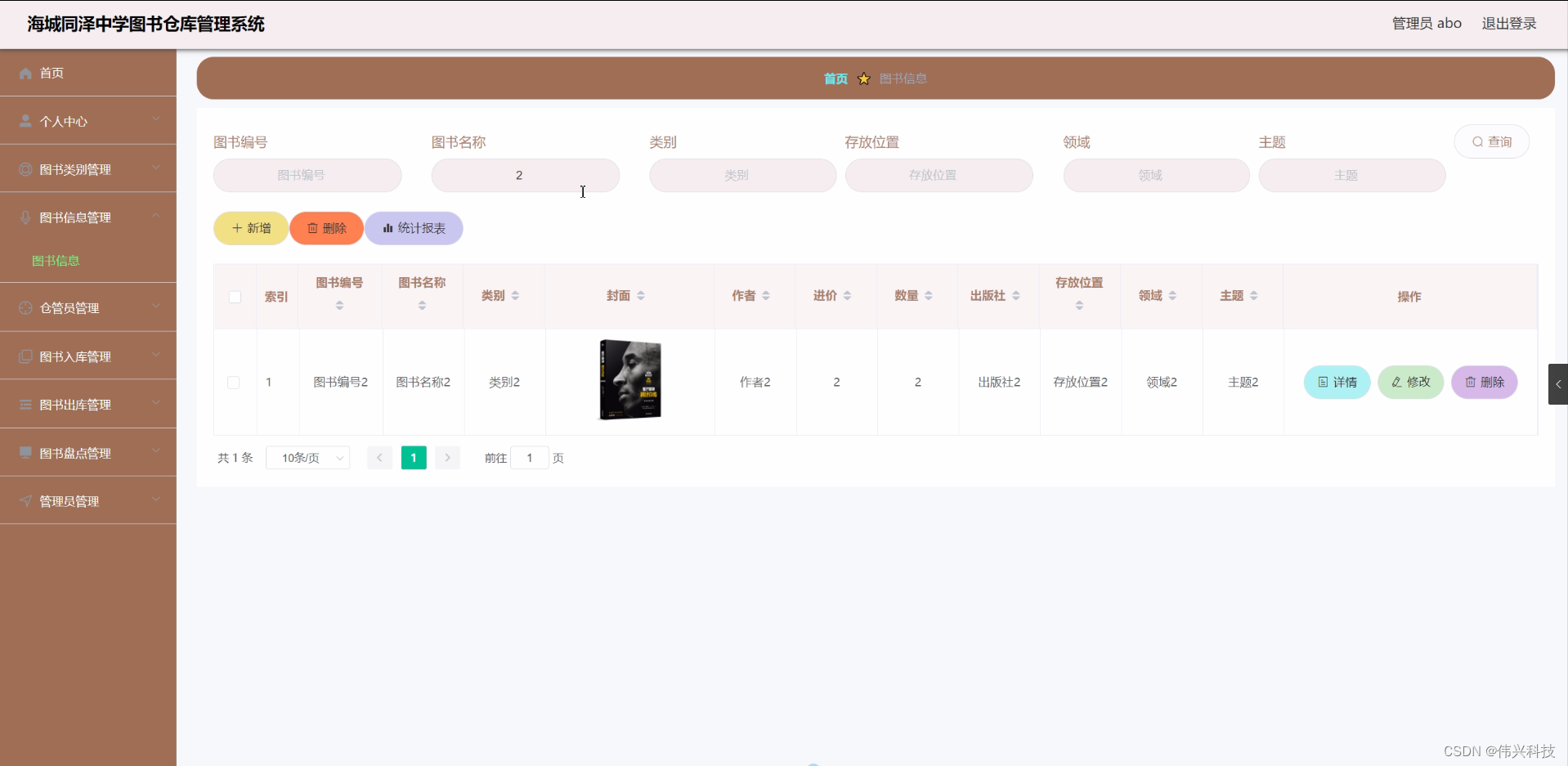 JAVA毕设项目海城同泽中学图书仓库管理系统（Vue+Mybatis+Maven+Mysql+sprnig+SpringMVC）-CSDN博客