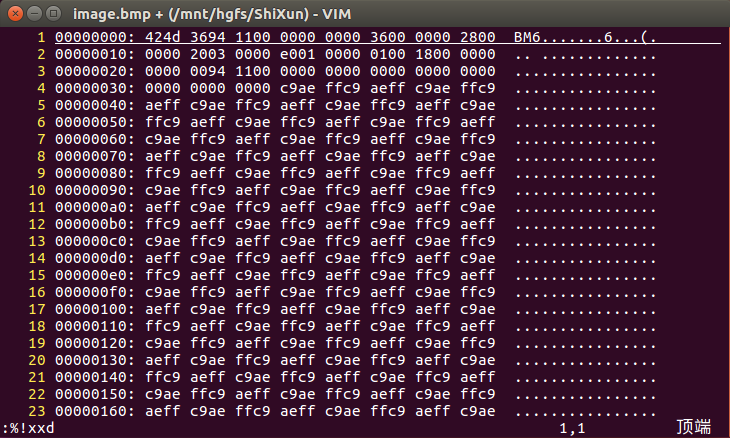 Linux使用vi或vim查看图片文件二进制数据，通过读取BMP头文件数据获取图片宽高_查看图片二进制编码-CSDN博客