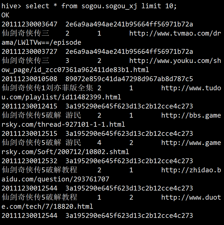 Hive数据定义与操作_创建表sogou500w,字段为ts string,uid string,keyword strin-CSDN博客
