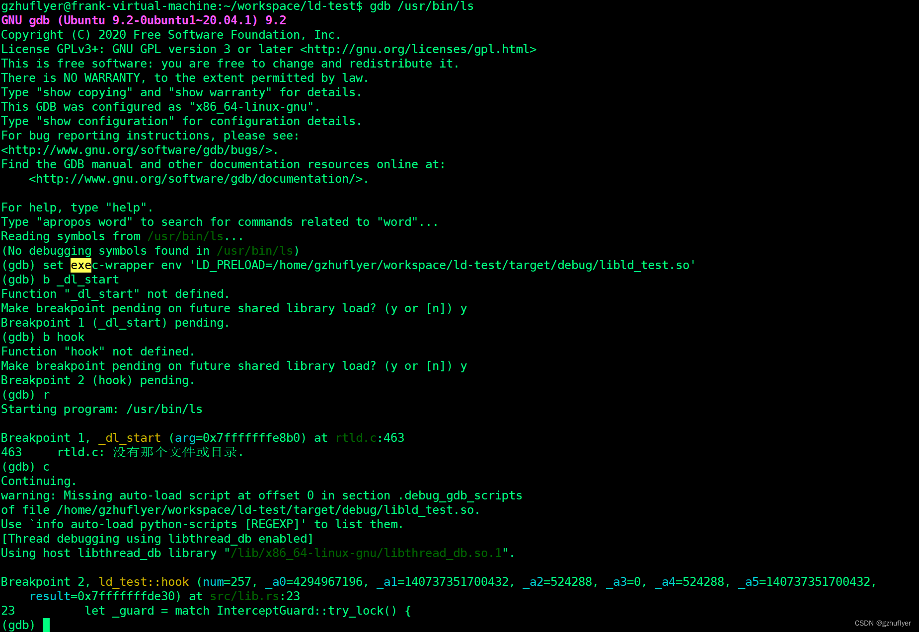 LD_PRELOAD加载动态链接库与gdb调试_gdb 加载动态库-CSDN博客