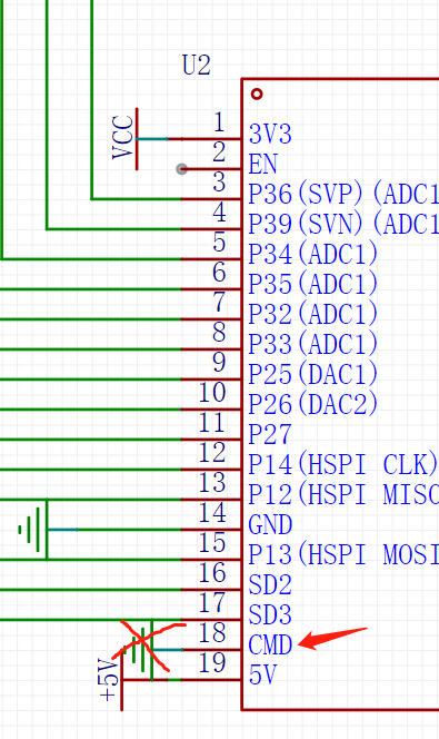 esp8266和esp32针脚,esp32 5v旁边的CMD针脚千万不能接负极_esp32 5v引脚-CSDN博客