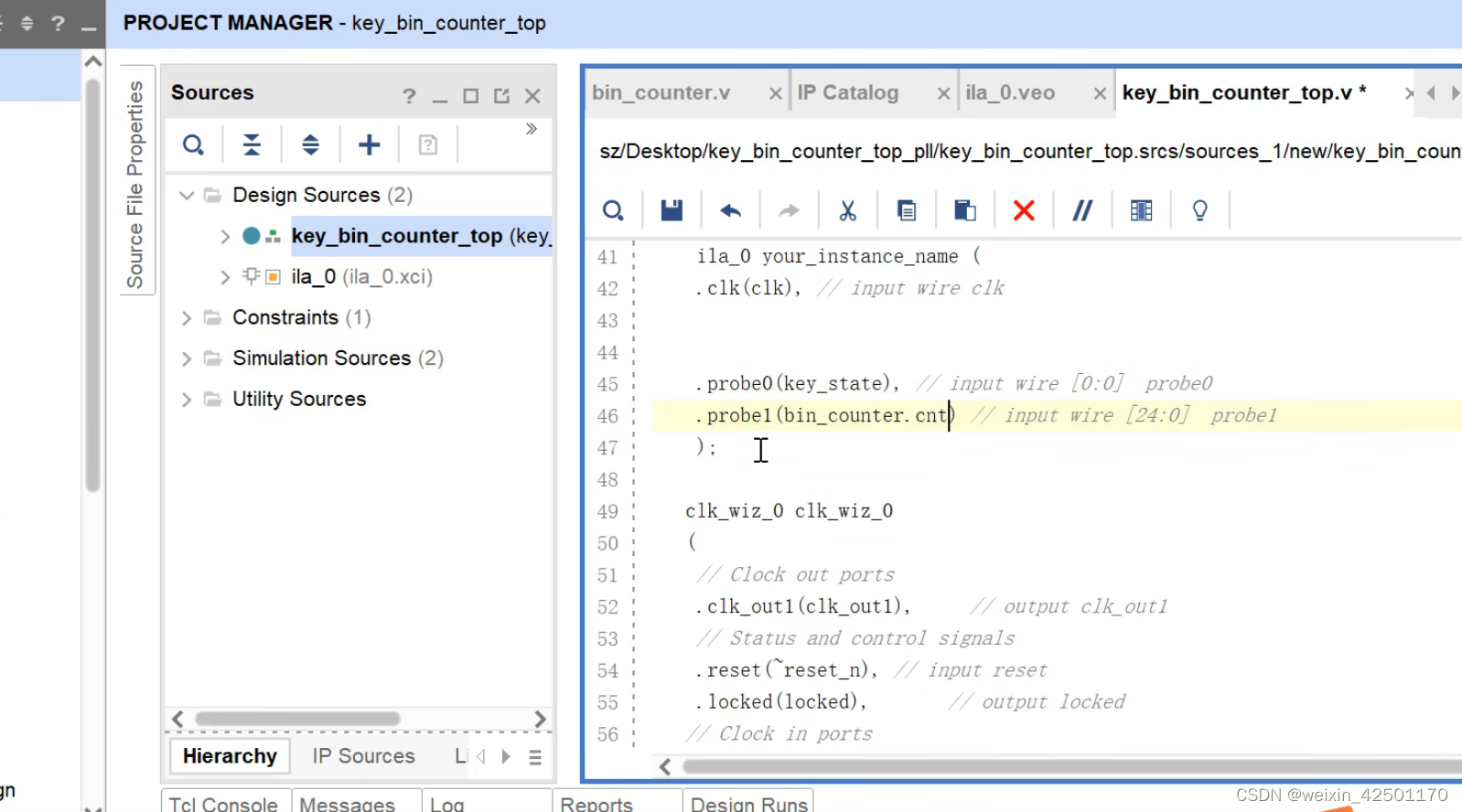 FPGA篇 ila使用例子_fpga ila-CSDN博客