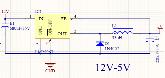 12V转5V原理图（LM2596）-CSDN博客