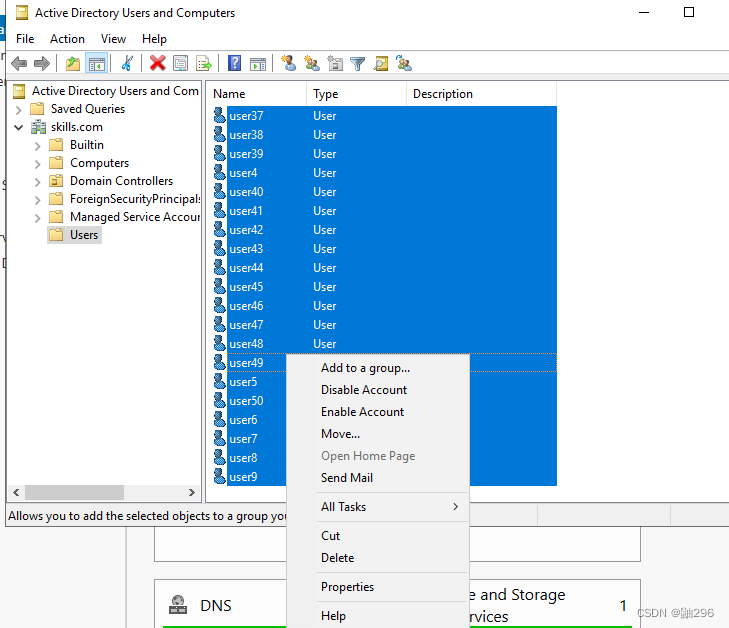 Windows server 2019 批量创建用户_在active directory中创建100个用户-CSDN博客