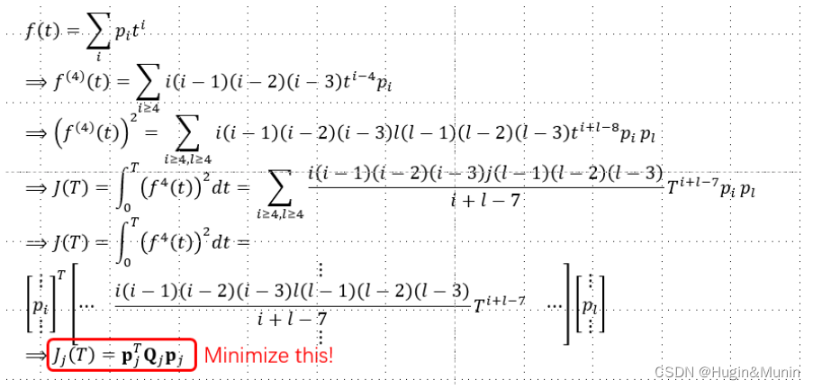 MinimumSnap 代码细节_手写 minimum snap-CSDN博客