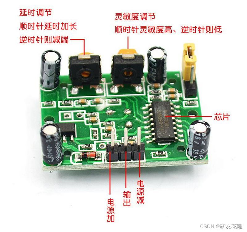 【雕爷学编程】Arduino动手做（66）---HC-SR501热释电传感器模块3_热释电传感器sr501电路图-CSDN博客