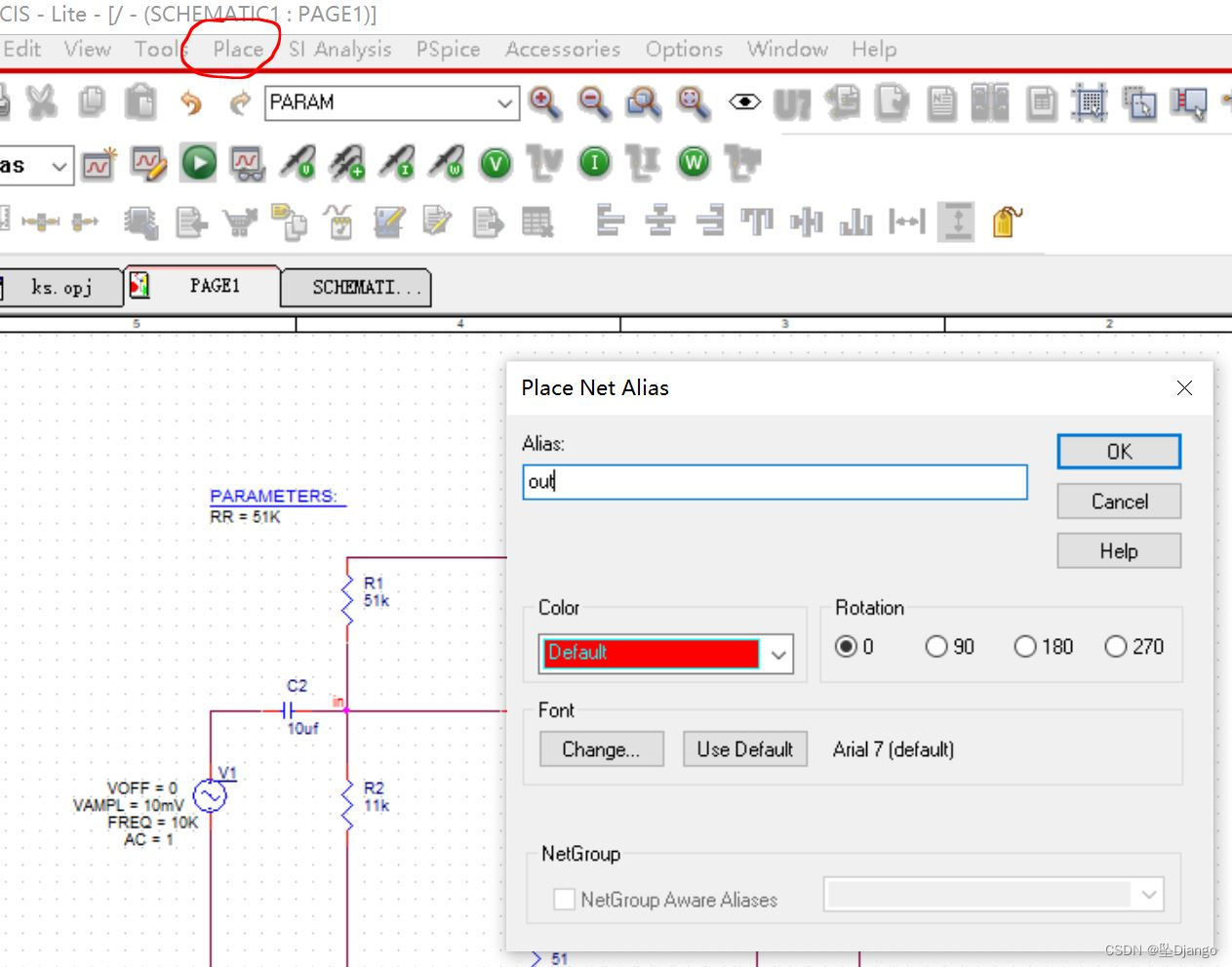 orcad基础全操作(直流分析，交流分析，瞬态分析，静态工作点，噪声分析)_基于orcad的直流扫描分析-CSDN博客