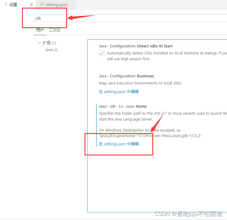 直接在VSCode中配置java的jdk路径_vscode找不到jdk-CSDN博客