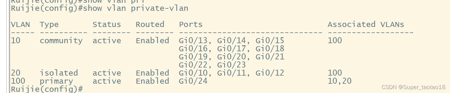 实操演示：锐捷--Private VLAN实验步骤解析_锐捷pvlan-CSDN博客