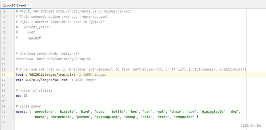 使用yolov5训练PASCAL VOC2012数据集以及遇到的坑_yolov5 voc2012数据集-CSDN博客