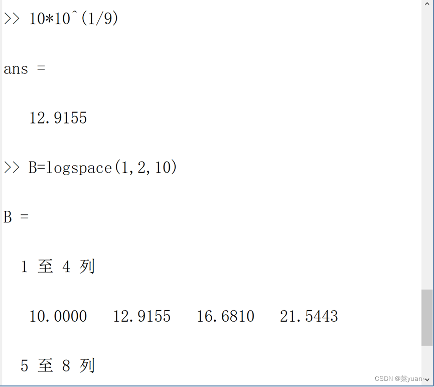 MATLAB 基础笔记(一):数组的生成_matlab生成数组-CSDN博客