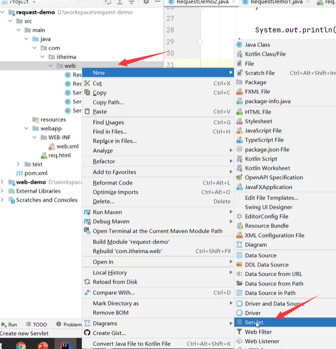 servlet中urlPattern配置 ，使用xml来配置servlet路径，使用idea模板来创建servlet_idea url-pattern 作用-CSDN博客