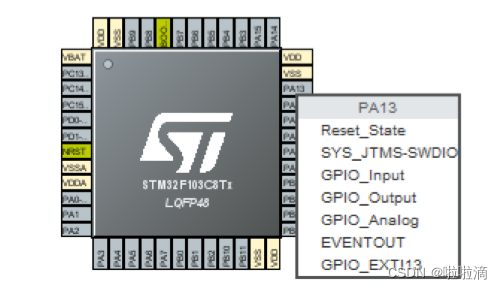 【嵌入式知识07】借助stm32CubeMX，使用STM32F103C8T6点亮LED流水灯_用stm32cubemax点亮 ...