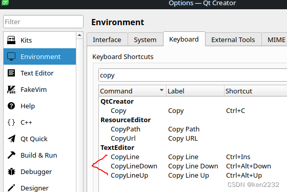 Qt creator 最常用的快捷键 和书签功能 （**）_qtcreator删除一行的快捷键-CSDN博客