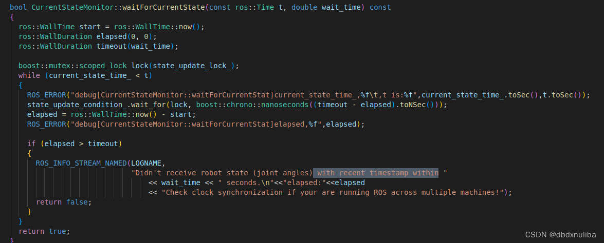 采坑：Didn‘t receive robot state (joint angles) with recent timestamp within 1 seconds._didn't ...