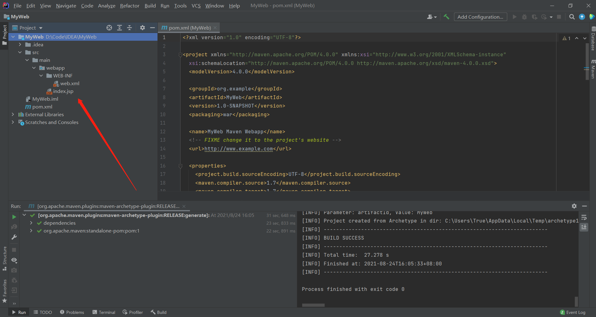 IDEA打包JavaWeb的War包并部署到Tomcat_idea tomcat 打war包-CSDN博客