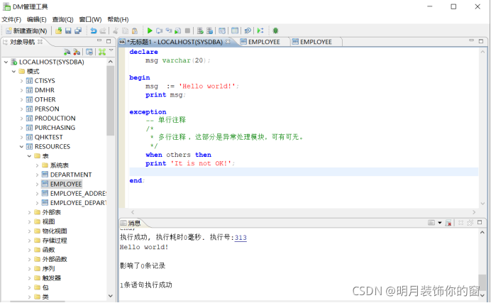 达梦数据库plsql之控制结构plsql连接达梦数据库 Csdn博客