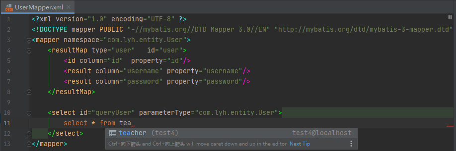 idea MySQL的Mapper映射xml文件里的sql语句提示_idea xml mapper映射提示-CSDN博客