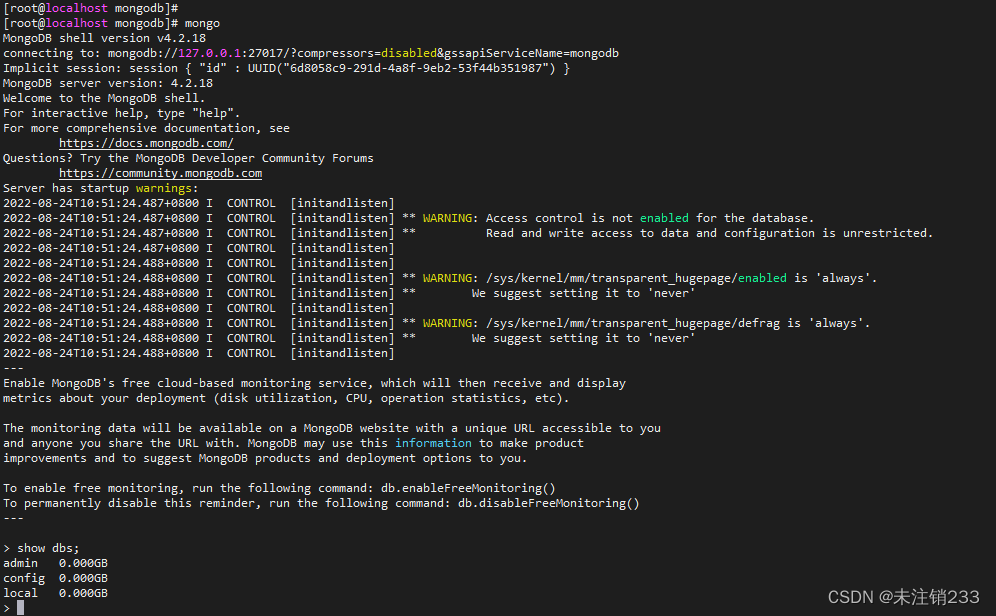 RPM方式安装MongoDB，开启远程连接，开启认证，开启oplog_mongodb rpm-CSDN博客