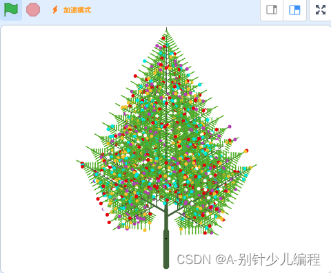 Scratch课堂丨使用scratch画了一棵圣诞树的实例代码分享_scratch利用递归画树代码下载-CSDN博客
