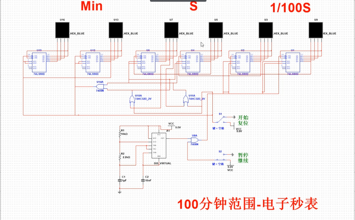 100分钟毫秒电子秒表基于Multisim仿真_multisim电子秒表-CSDN博客