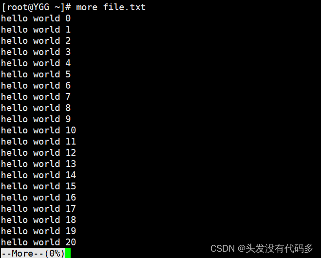 Linux——Linux指令2|more指令|less指令|head和tail指令|管道|时间相关的指令|date显示|Cal指令|find指令_less 指令-CSDN博客