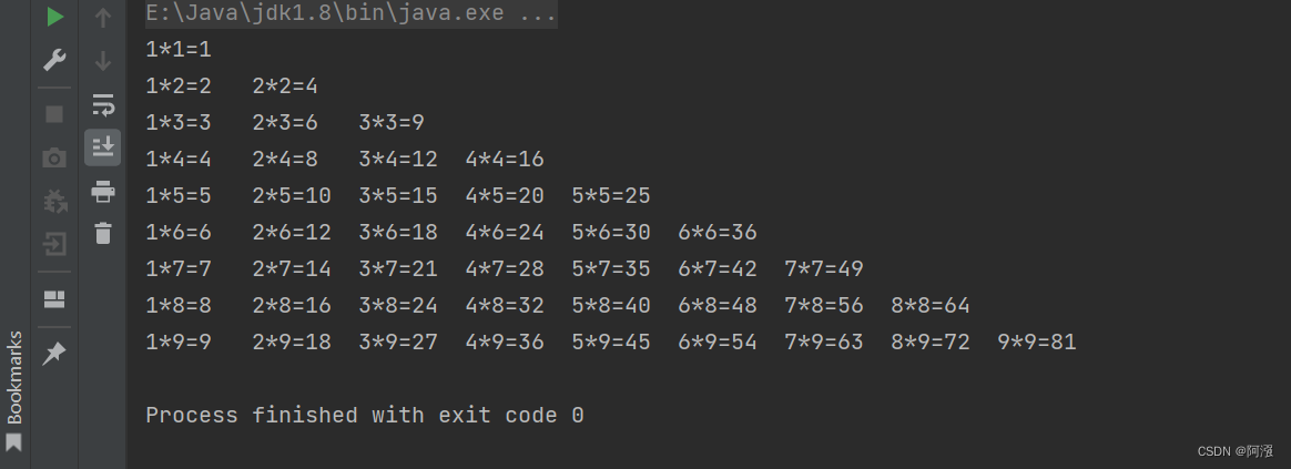 Java输出九九乘法表java输出99乘法表 Csdn博客 