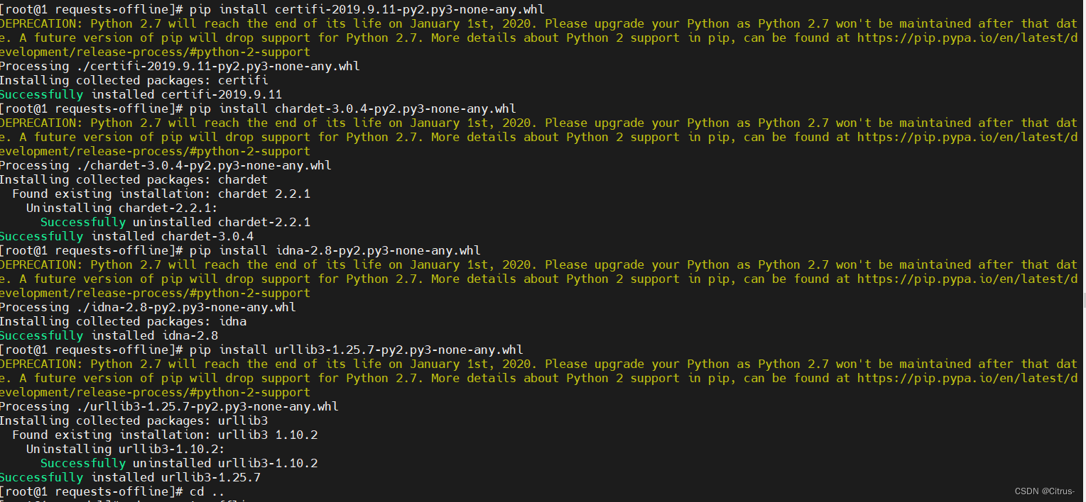 Linux Python2.7离线安装request库_linux上怎么装python的requests-CSDN博客