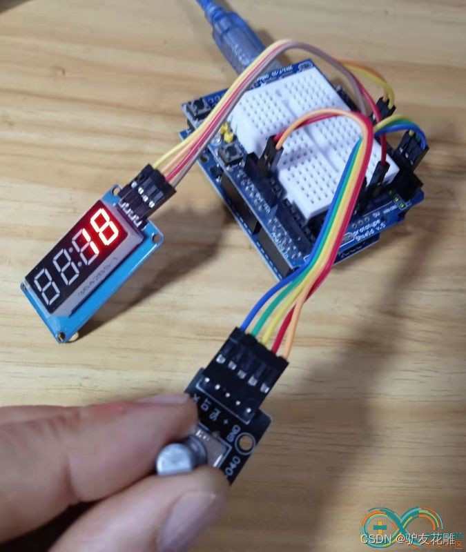 【雕爷学编程】arduino动手做（73） Tm1637四位数码管模块2点亮tm1637 Csdn博客