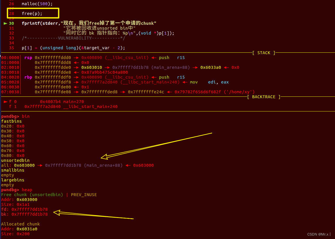 ctf-pwn-堆—unsorted bin attack_magicheap-CSDN博客
