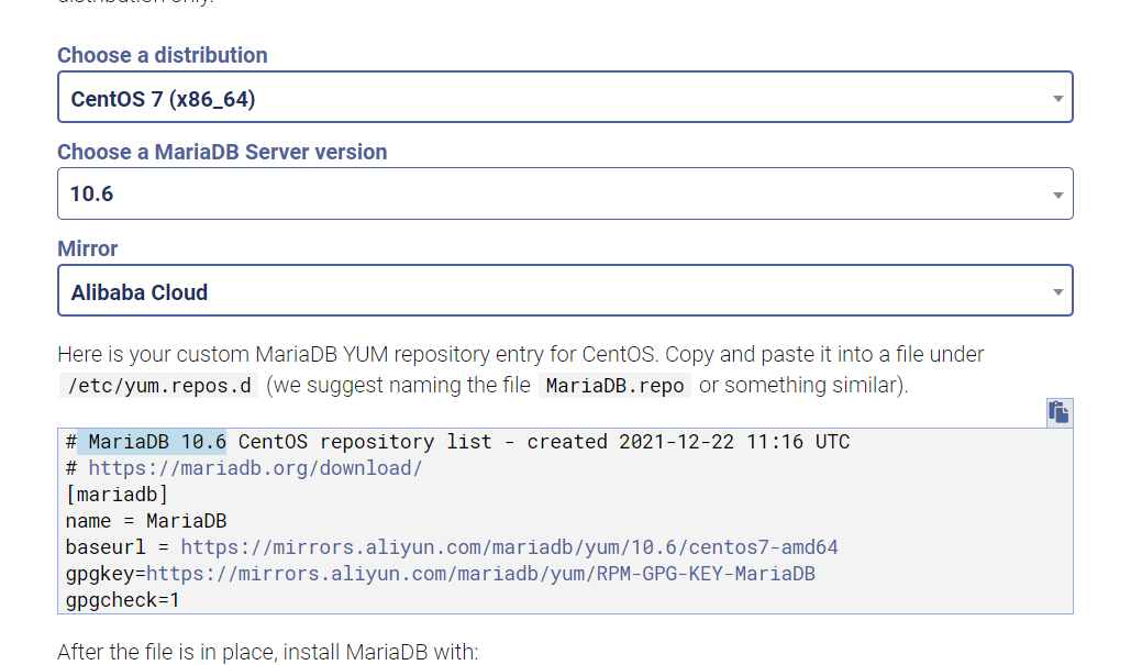centos7 安装MariaDB 10.6_mariadb-client-10.6.1-CSDN博客