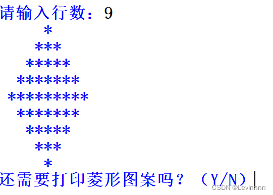 用python打印菱形图案 Csdn博客