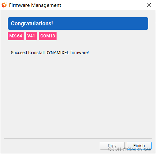 仿生蛇形机器人02、dynamixel Mx 64ar舵机出现软件故障、无法调节角度robotis Mx64舵机报错error5 Csdn博客