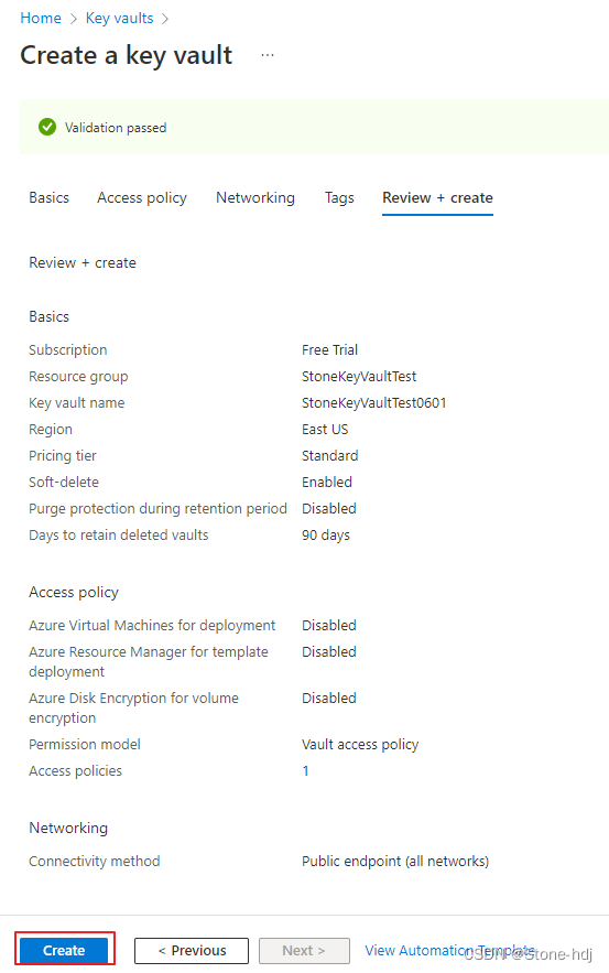 Azure Key Vault（2）：创建Azure Key Vault_azure key vault 搭建-CSDN博客