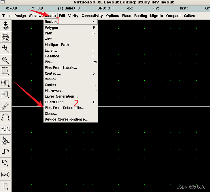 （七）反相器的版图绘制、DRC、LVS、PEX、后仿真笔记-----基于B站chris老师教学_反相器版图-CSDN博客