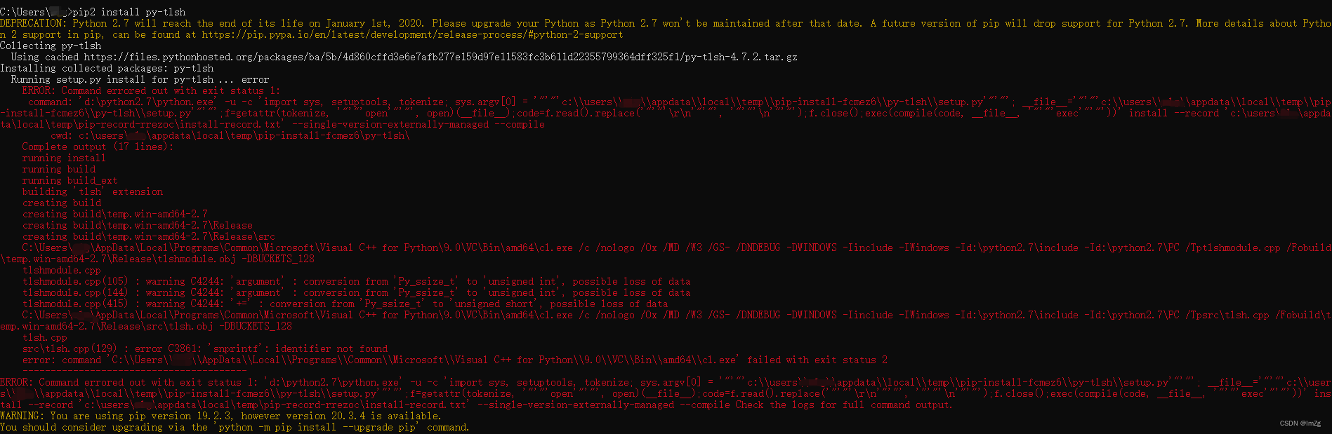 Windows下使用pip安装py Tlsh失败的解决方法pip Install Fortls失败 Csdn博客