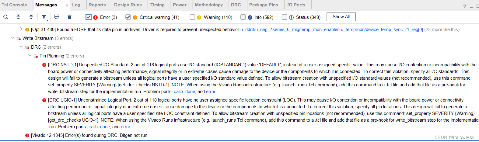 关于DDR3 IP核使用导入ucf文件，default设置的xilinx 报错处理记录_ddr3 ucf文件一直报错-CSDN博客