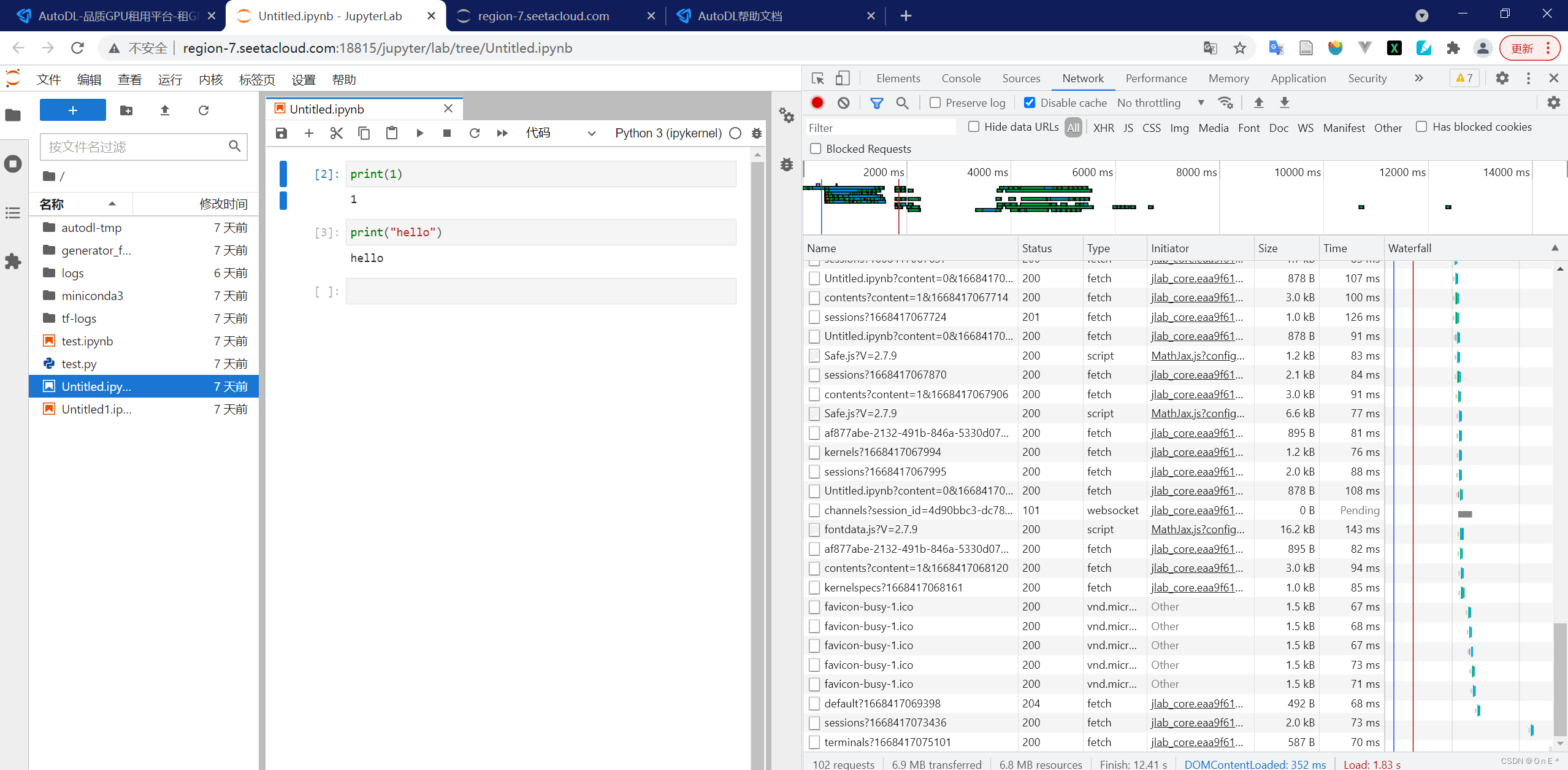 pycharm远程连接AutoDL服务器，解决JupyterBook无法运行问题_autodl jupyterlab打不开-CSDN博客