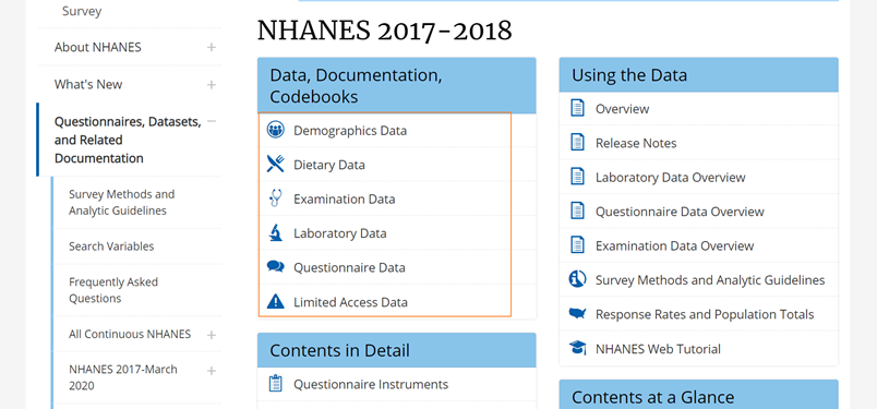 NHANES数据库的介绍及使用（一）-CSDN博客