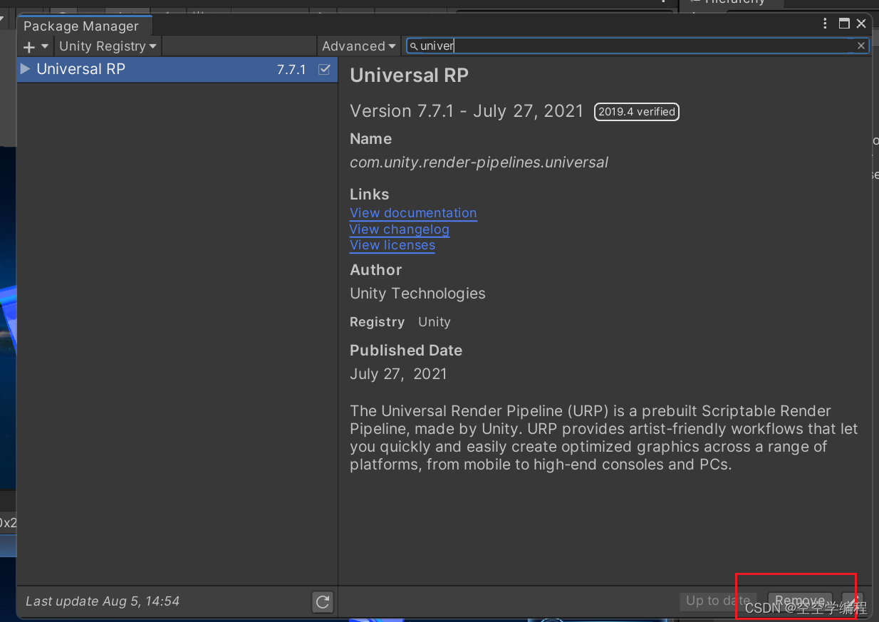 将通用渲染管线URP升级为高清渲染管线HDRP_将urp转成hdrp-CSDN博客