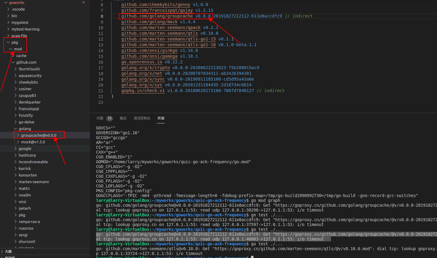 go.mod中遇到的问题----------解决_dial tcp: lookup goproxy.cn on-CSDN博客