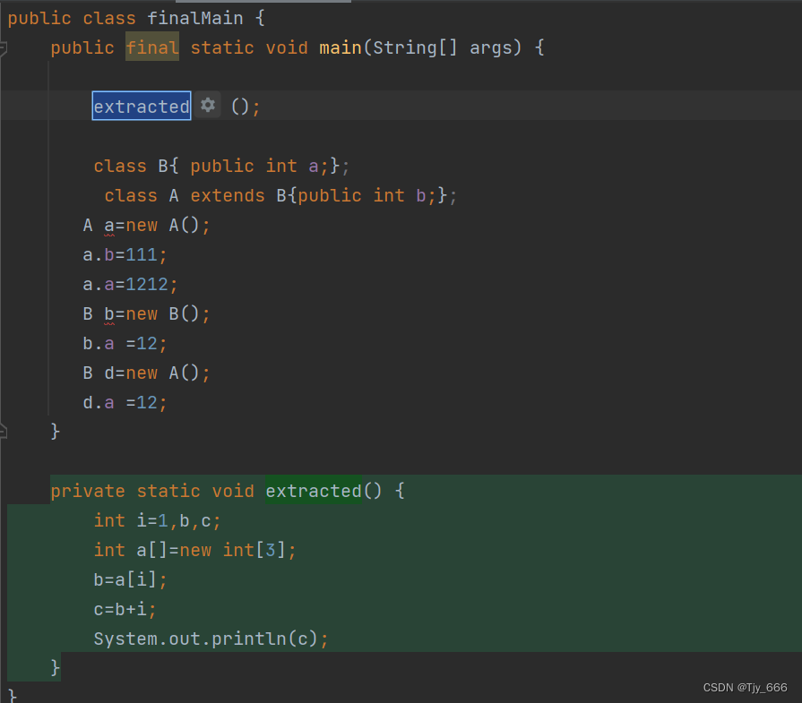 idea 快速生成函数（快捷键）_idea选中行封装成函数-CSDN博客